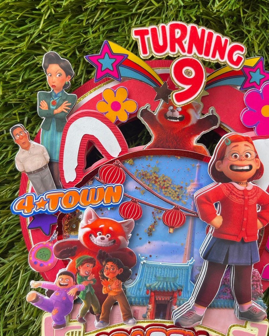 Turning Red Cake Topper/ Turning Red Party Theme/ Turning Red - Etsy Finland