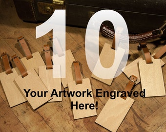 CUSTOM MADE Beautiful Wooden Rectangle ID Name Tag With Only | Etsy