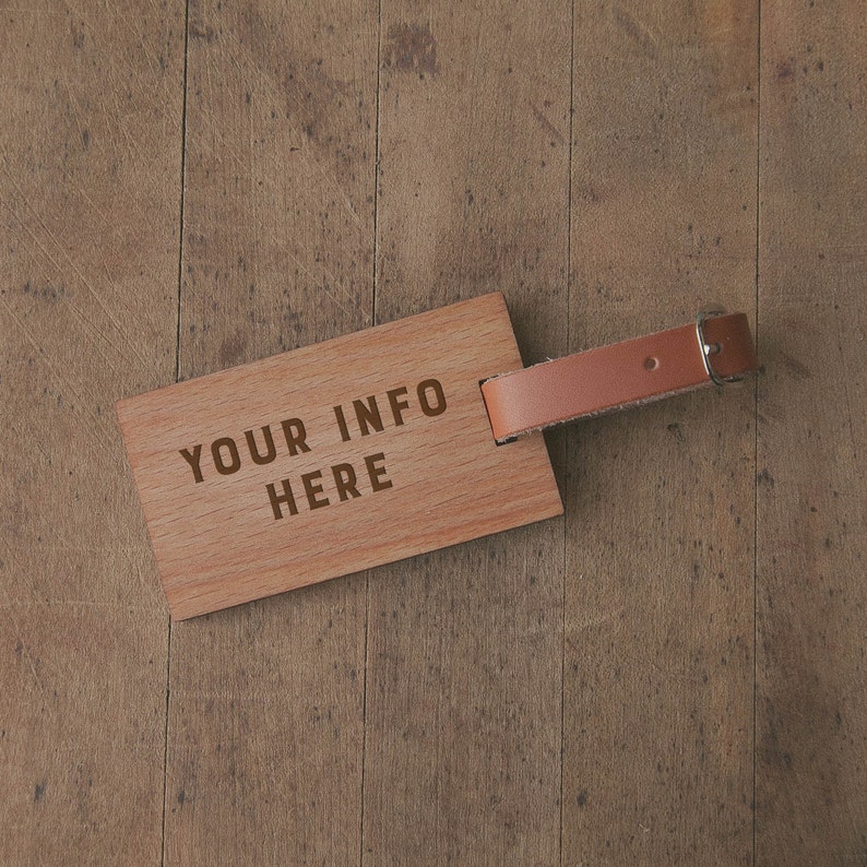 Life is an Adventure - Beautiful Wooden ID Name Tag Custom Made With ...