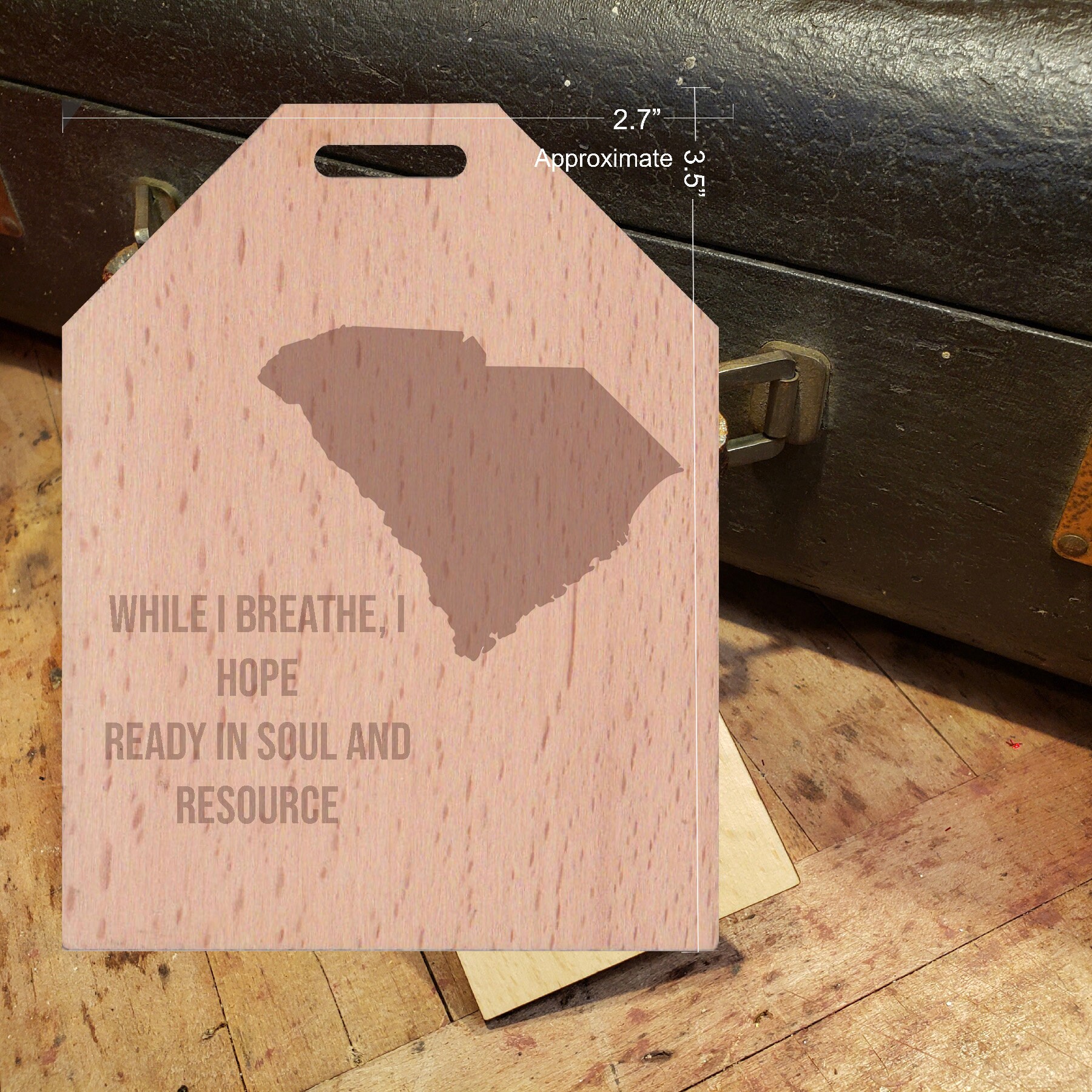 BOLD South Carolina State Motto - Beautiful Wooden ID Name Tag Custom ...