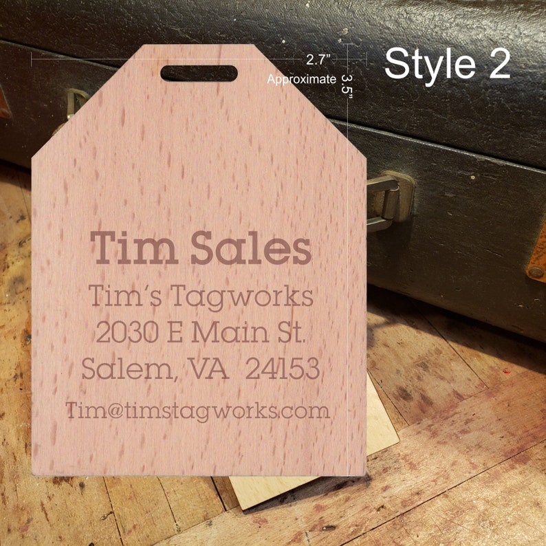 Mr & Mrs Style 2 - Beautiful Wooden ID Name Tag Custom Made With ...
