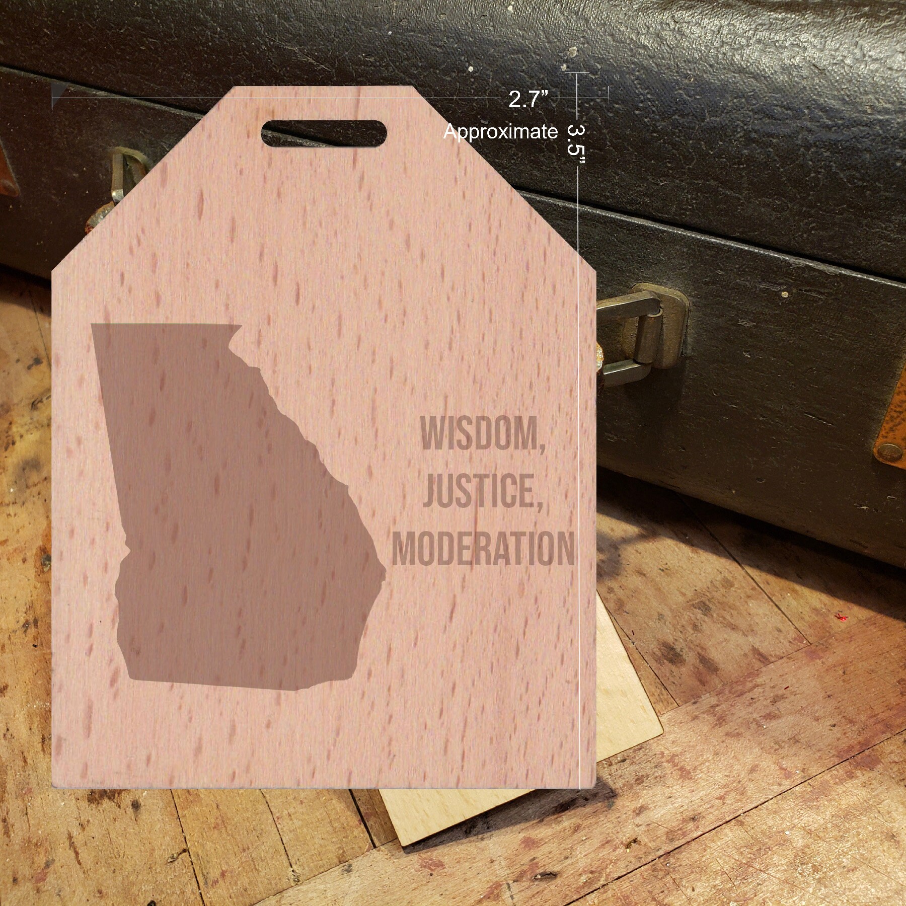 BOLD Georgia State Motto - Beautiful Wooden ID Name Tag Custom Made ...