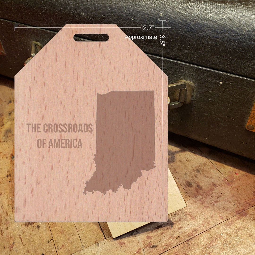 BOLD Indiana State Motto - Beautiful Wooden ID Name Tag Custom Made ...