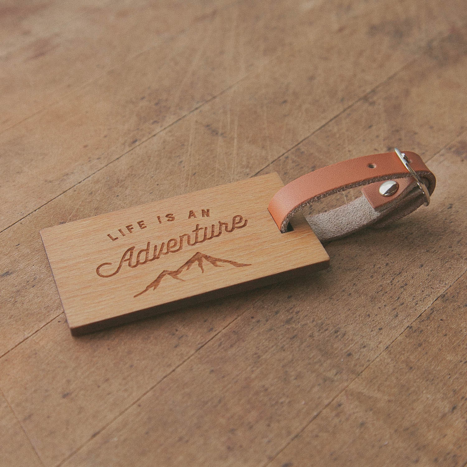 Life is an Adventure - Beautiful Wooden ID Name Tag Custom Made With ...