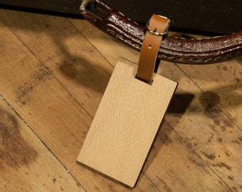 CUSTOM MADE Beautiful Wooden Rectangle ID Name Tag With Only | Etsy