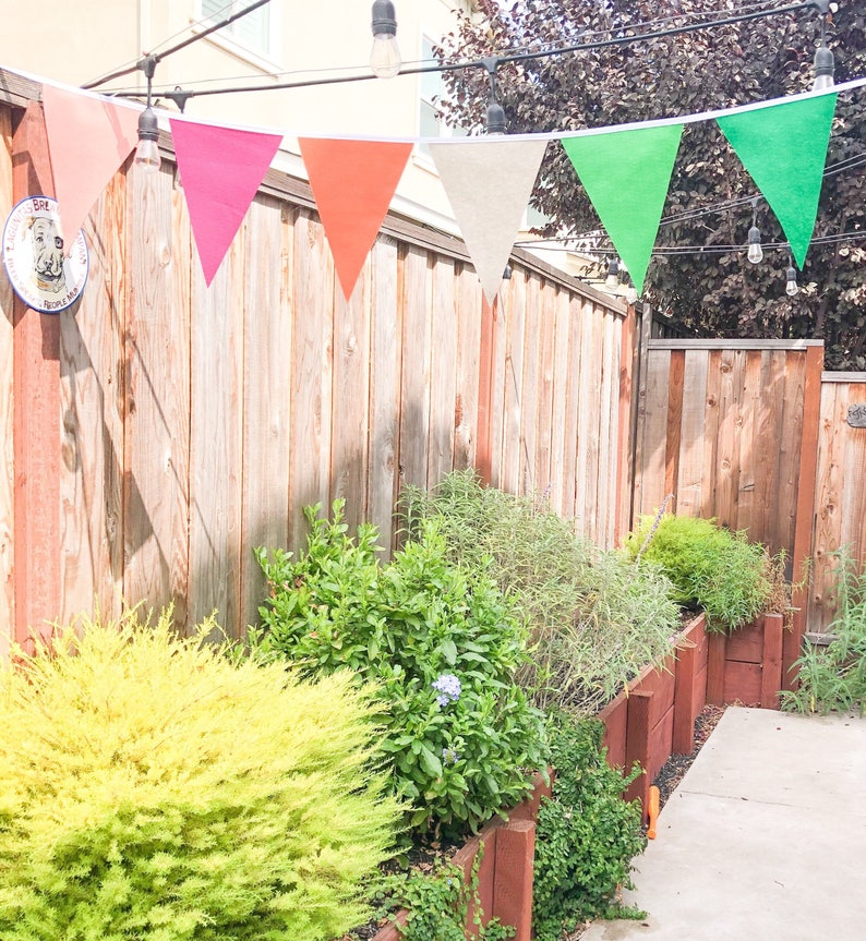 EXTRA LARGE Custom Color Outdoor Bunting, 12 Inch Flags, Banner Flags ...