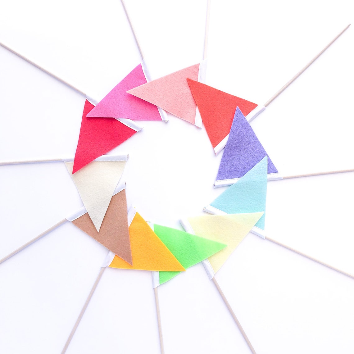 Custom Waving Hand Flag Triangle Pennant Flag Party Favors - Etsy