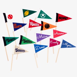 Custom Mini Pennant, Waving Hand Flag, Small Triangle Pennant Flag ...