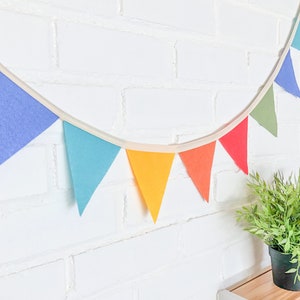 Camp Theme Felt Bunting Banner, Summer Camp Party Decor, Triangle Felt ...