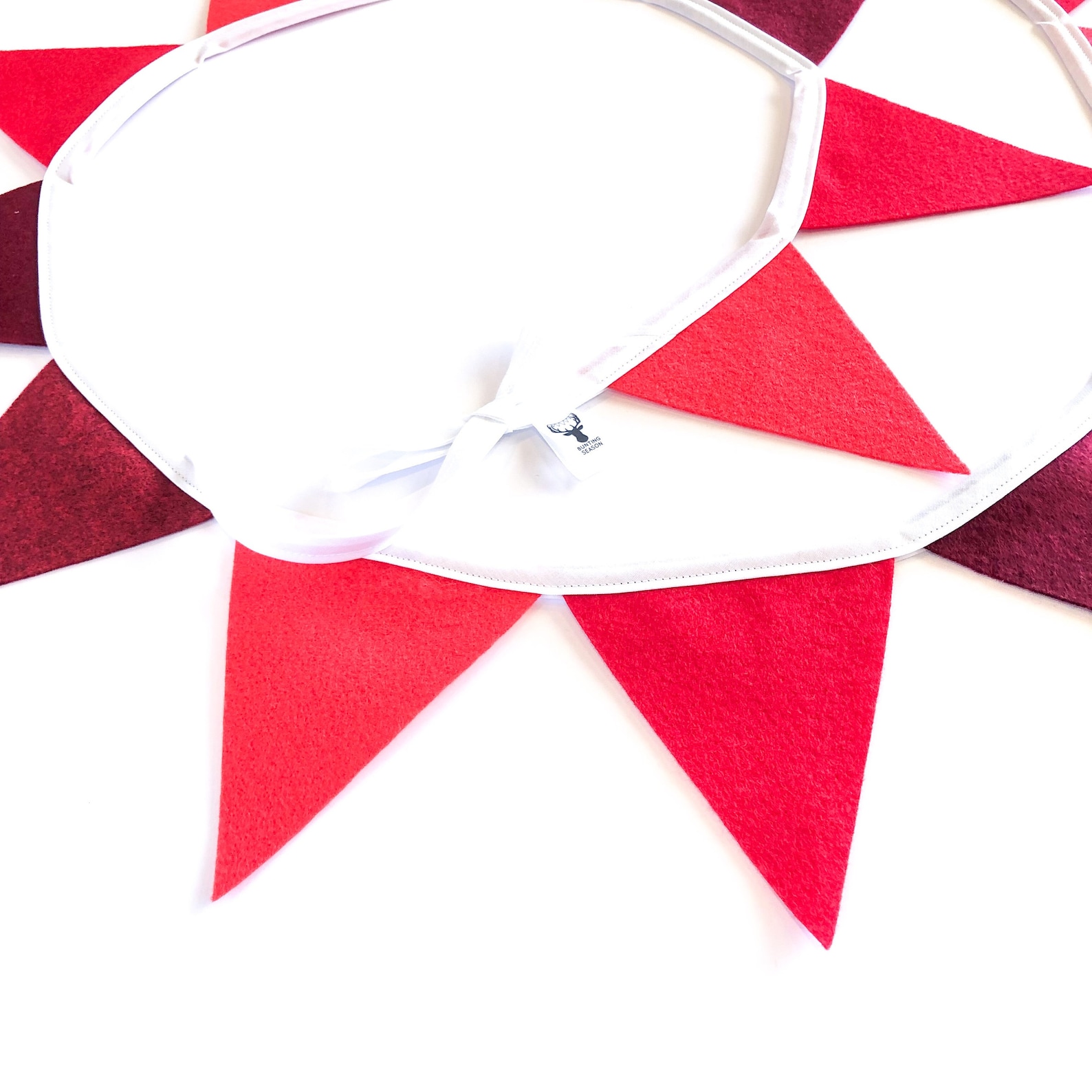 Red Felt Pennant Bunting Banner, Red Triangle Pennant Flag Garland, Red ...