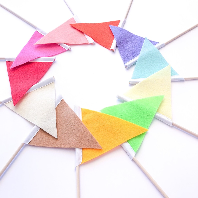 Custom Waving Hand Flag Triangle Pennant Flag Party Favors - Etsy