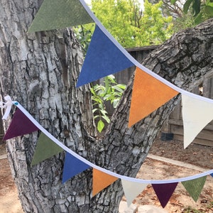 Custom Color Bunting, 8 Inch Flags, Banner, Garland, Flags, Multi Color ...