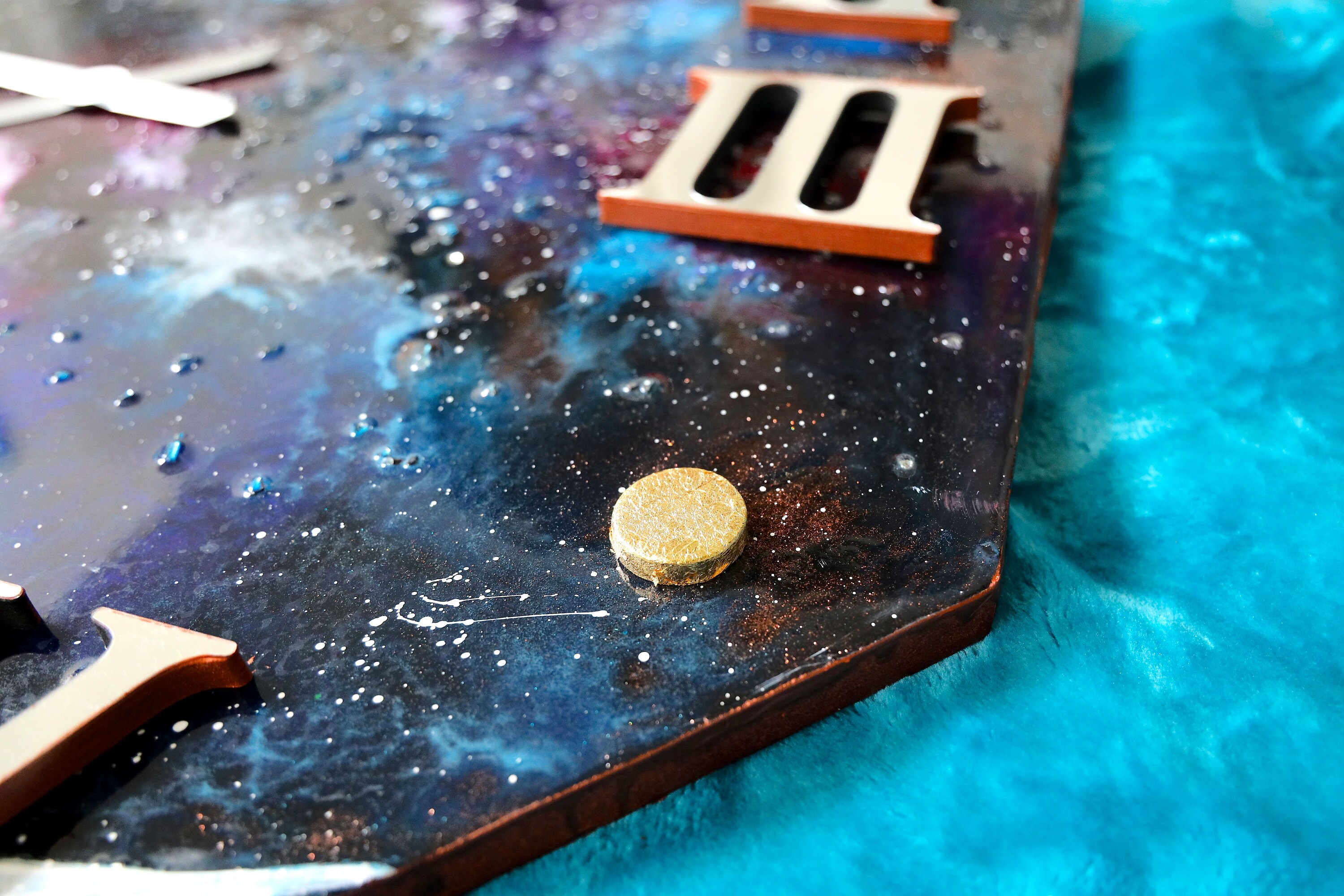 Large Galaxy Wall Clock, Moon Star Wall Clock, 3d Epoxy Resin Clock ...