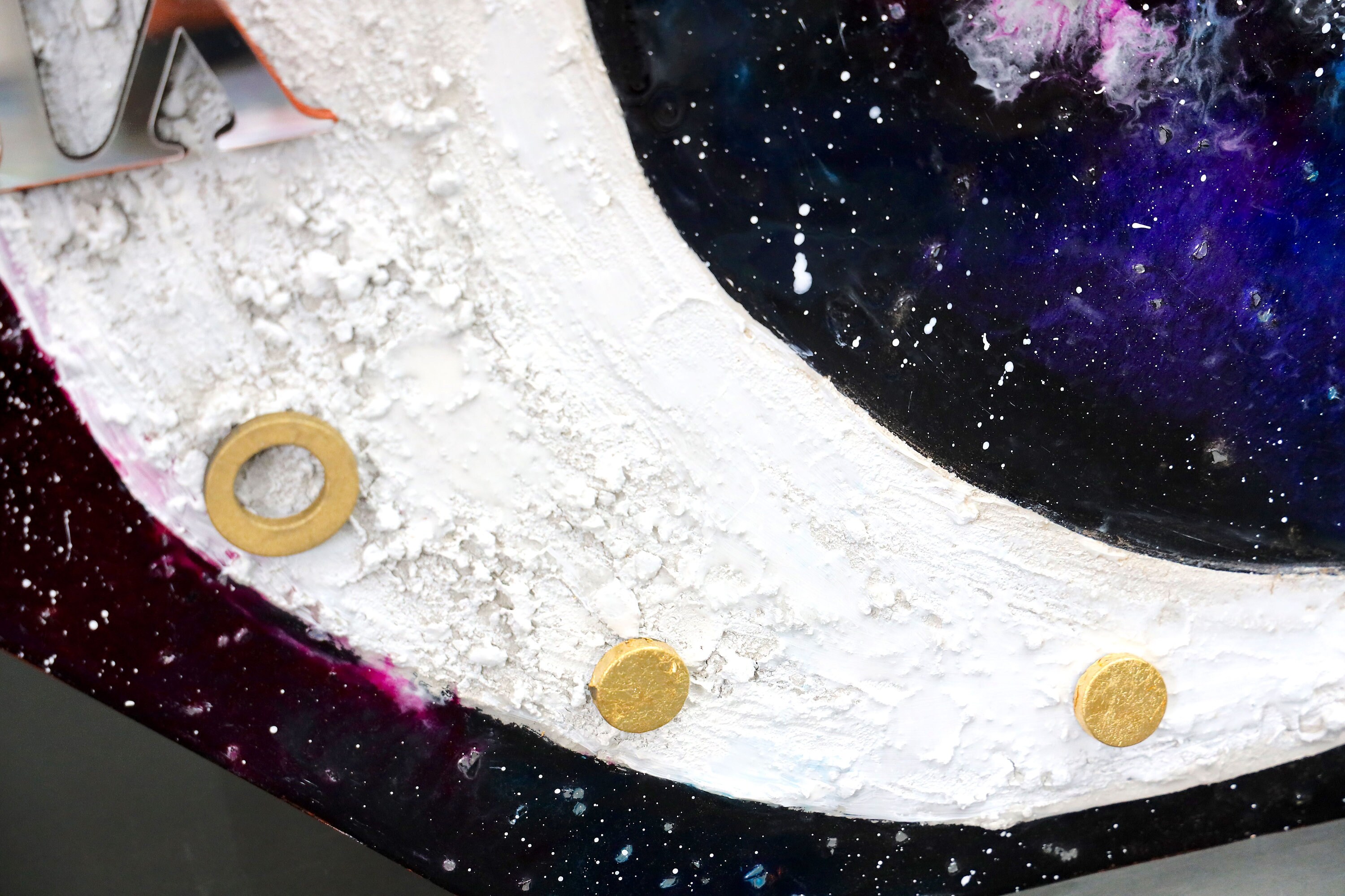 Large Galaxy Wall Clock, Moon Star Wall Clock, 3d Epoxy Resin Clock ...