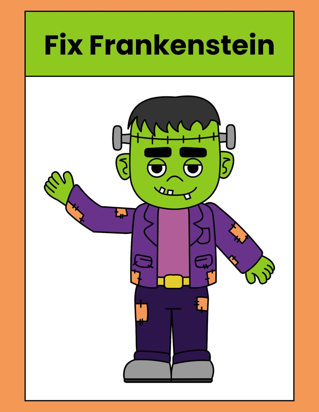 Manualidad de Halloween para niños / Reparar Frankenstein: actividad de ...