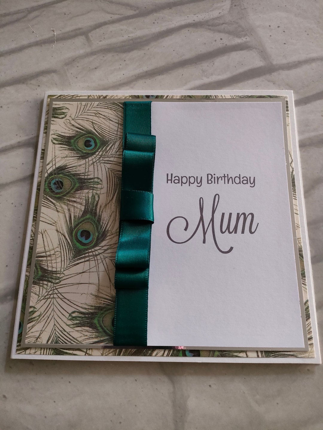 Happy Birthday Peacock Feather Card | Personalised Luxury Boxed Card ...