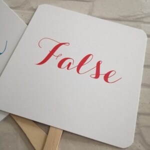 True or False Game | Paddle Fan Royal Blue & Red | Fun Wedding Photo ...