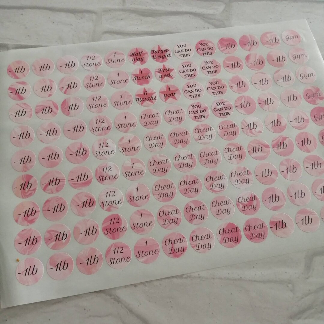 Weight Loss Journal Stickers | Diet Tracker Planner Stickers - Etsy