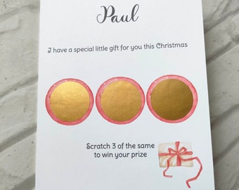 Present Reveal Scratch Card - Etsy