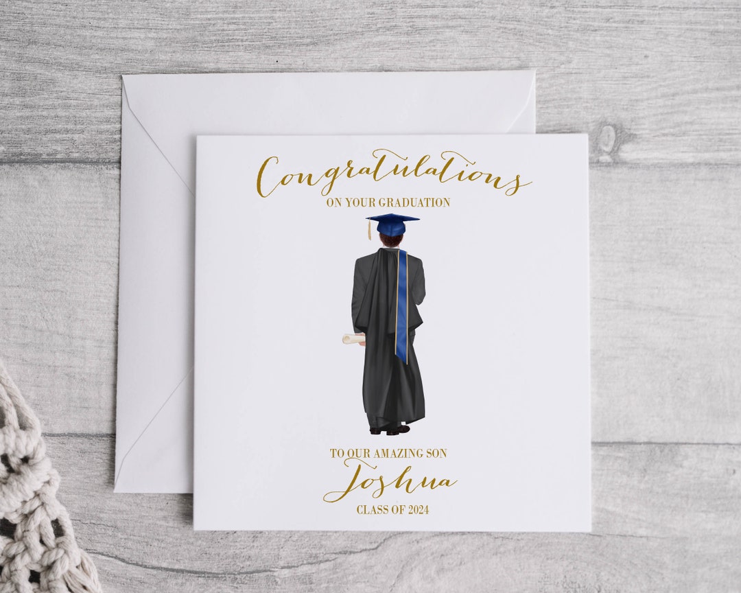 Personalised Graduation Congratulations Card | Well Done Son With Your ...