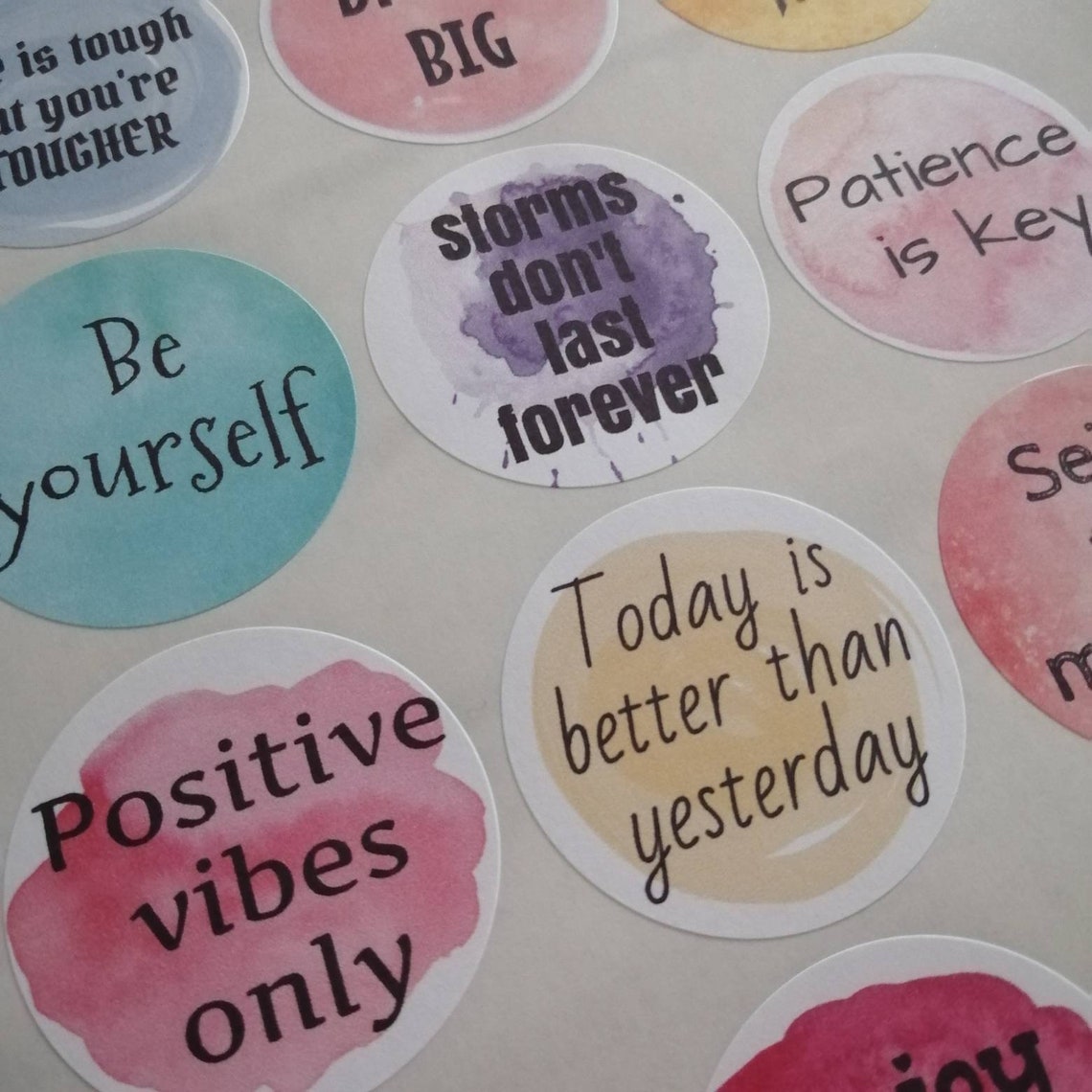 Motivational Quote Stickers Wellbeing Awareness Planner - Etsy