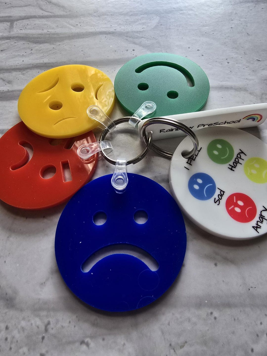 Emotion Face Keyrings – Feelings Visual Aid for School, Nursery & SEN ...