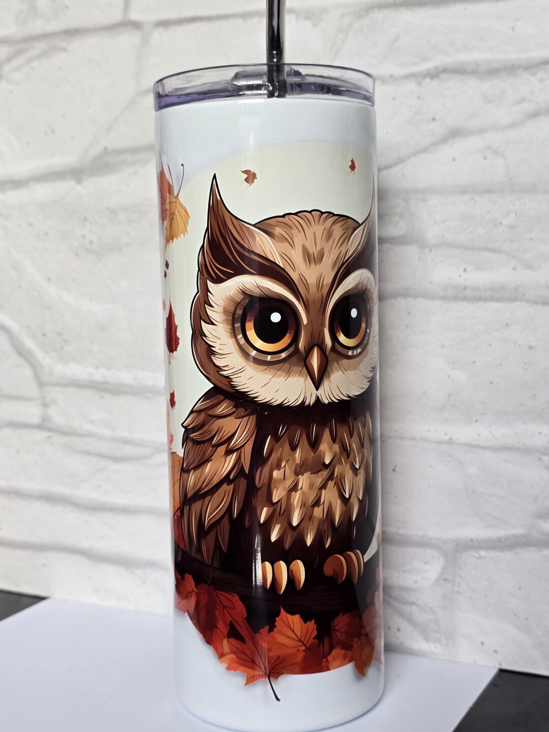 Woodland Owl 20oz Skinny Tumbler | Summer Drink Cup | Holiday Cold ...