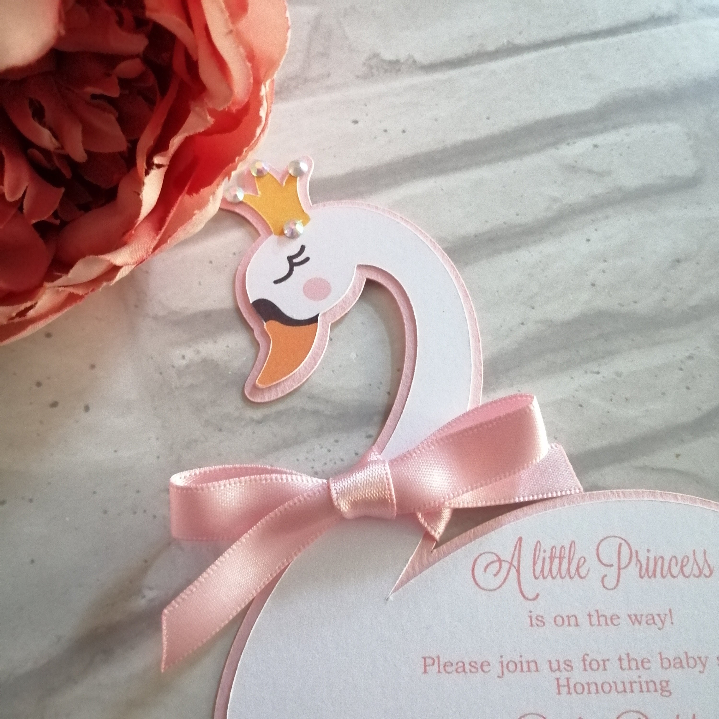 Swan Princess Baby Shower Baby Girl Christening / Baptism | Etsy