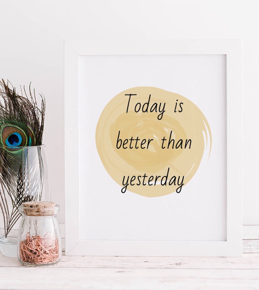 Motivational Quote Wall Decor | Wellbeing Quote Print | Inspirational ...