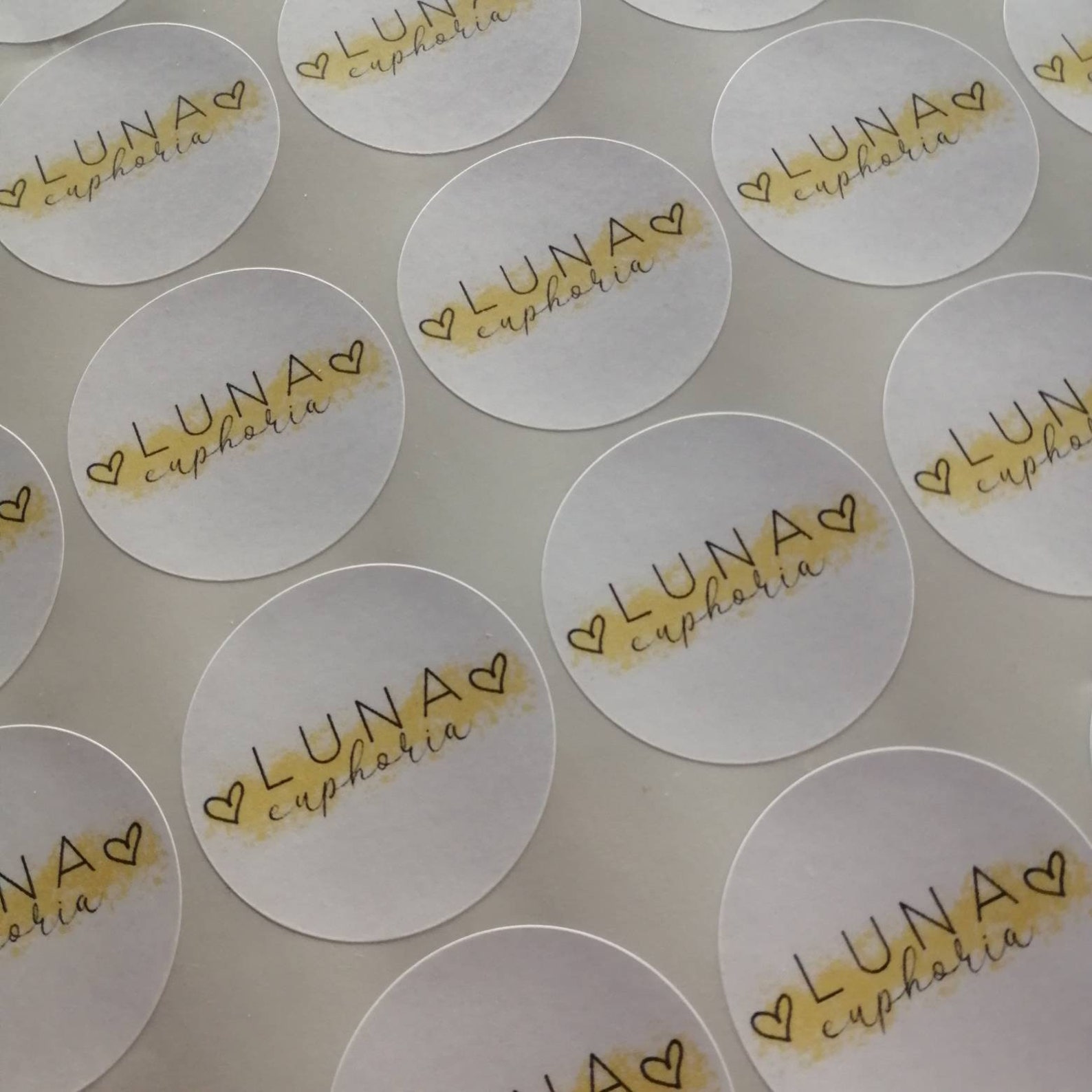 Business Logo 3.7cm Stickers | Personalised Tissue Stickers | Envelope ...