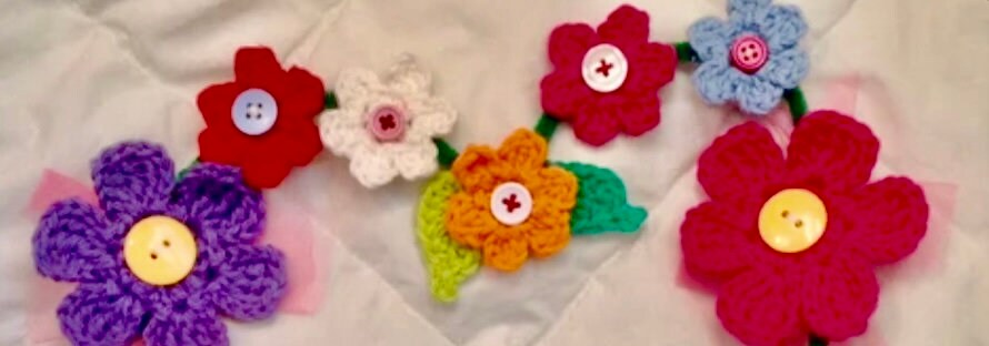 Crochet Flower Pattern, Crochet Flowers, Flower Appliqué Pattern, Yarn ...
