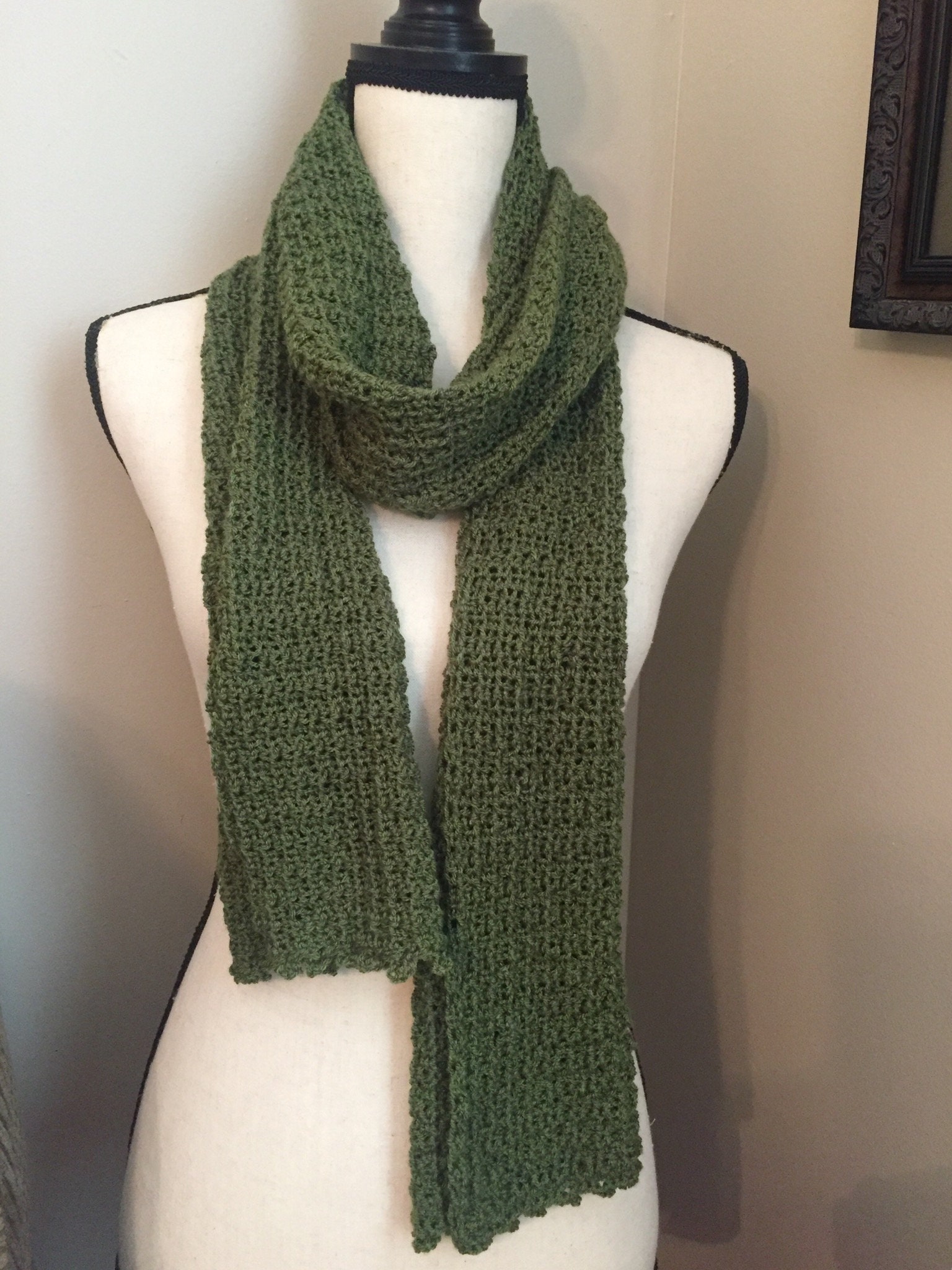 Crochet Pattern Scarf, Soft & Pretty Long Scarf Pattern, Crochet Scarf ...