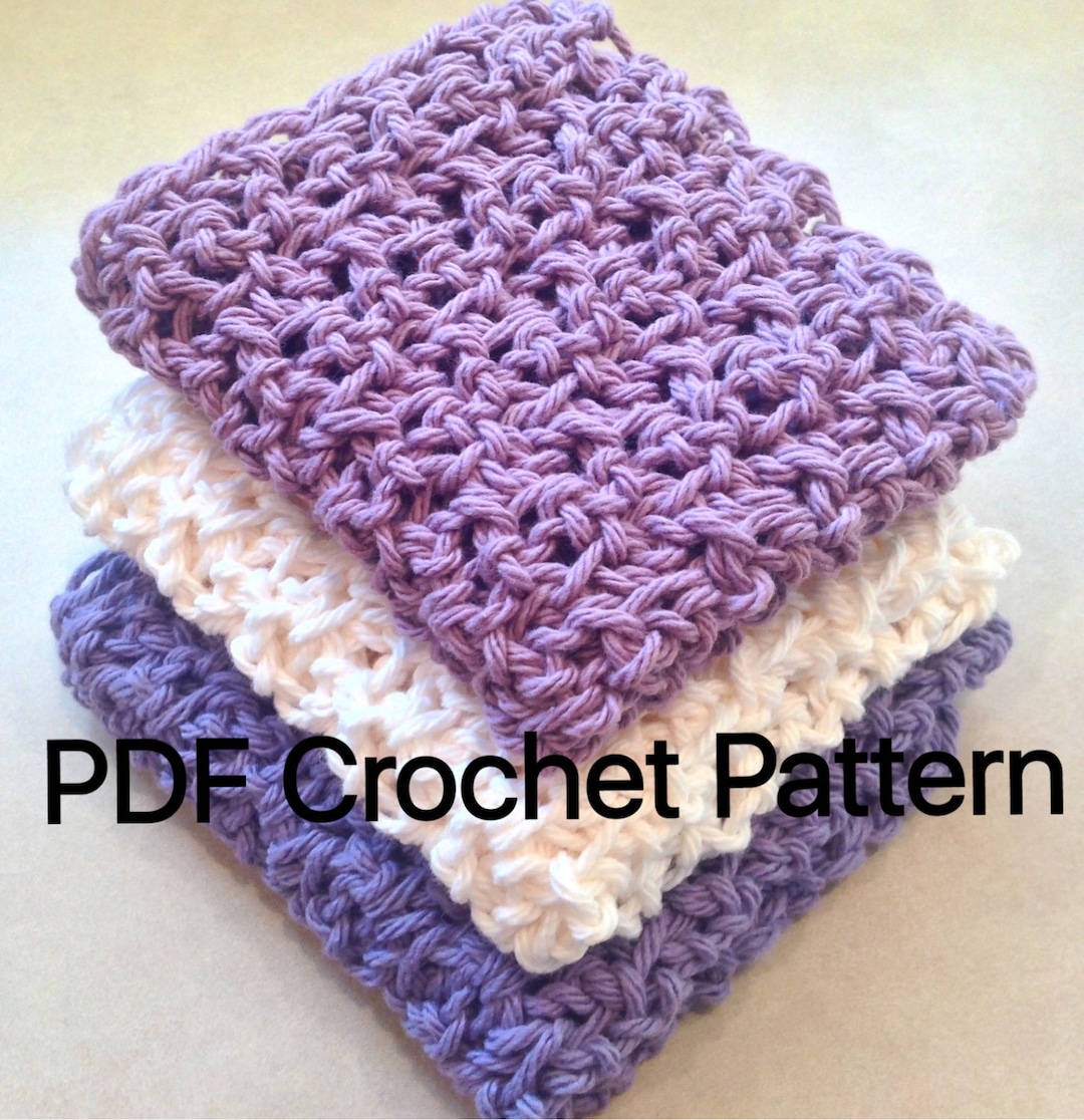 Dishcloth PATTERN Crochet, Beginner Crochet Pattern, Easy Crochet, Easy ...