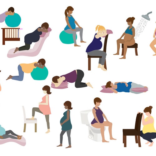Set 2: Props for Labor / Birth Positions Vector - Etsy