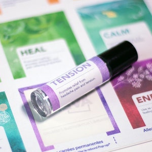 Printable Labels for Essential Oil Rollerballs - Colorful and Bright ...