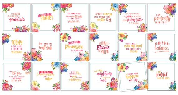 Kindness Cards Growth Mindset Affirmation Cards Printable Files Mantras ...