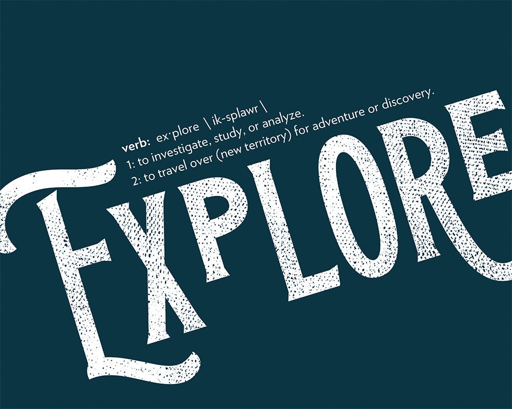 Adventure Explore Discover & Wonder Set of 4 Graphic | Etsy