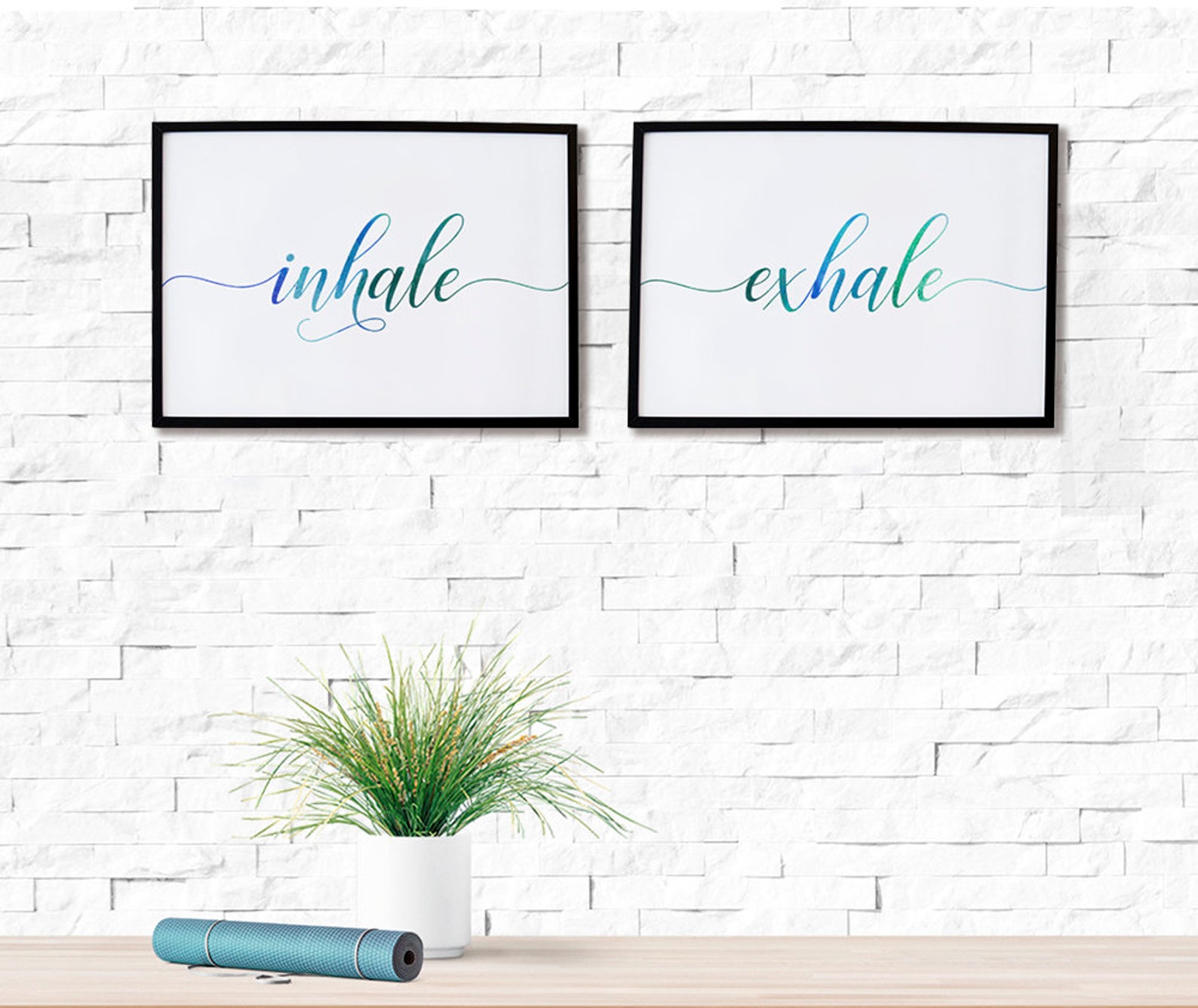 Inhale Exhale Posters Set of Two Instant Download - Etsy