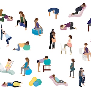 Set #3 - Alternative Labor Positions AND Props for Labor and Childbirth ...