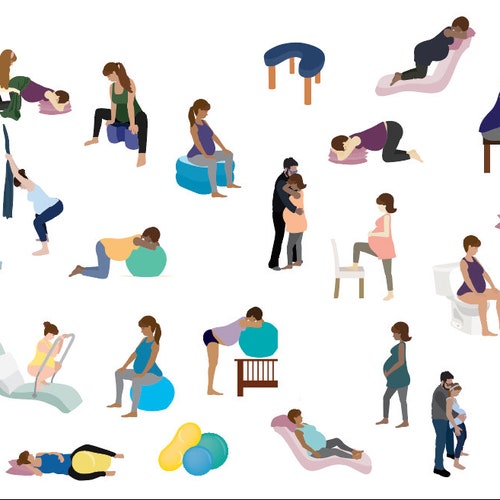 Set 2: Props for Labor / Birth Positions Vector - Etsy