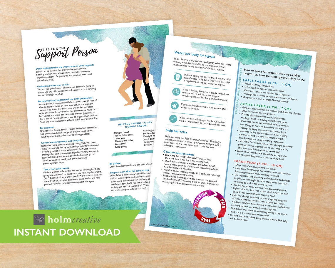 Package 1: Six Birth Education Handouts Printable PDF Files - Etsy
