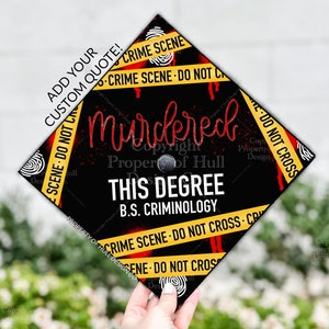 Custom crime Scene Graduation Cap Topper, Criminal Justice Graduation ...