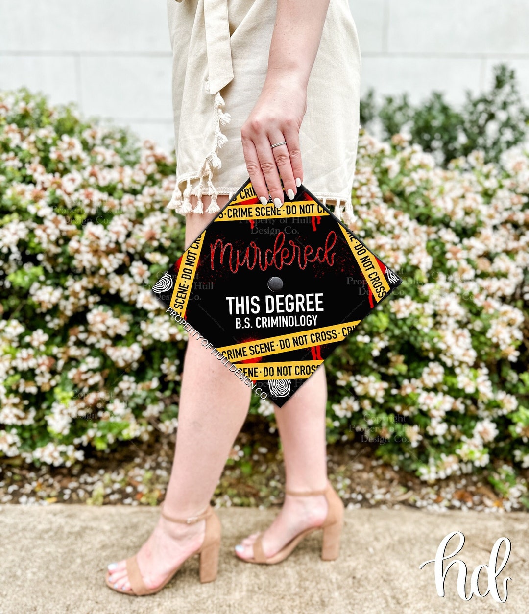 Custom crime Scene Graduation Cap Topper, Criminal Justice Graduation ...