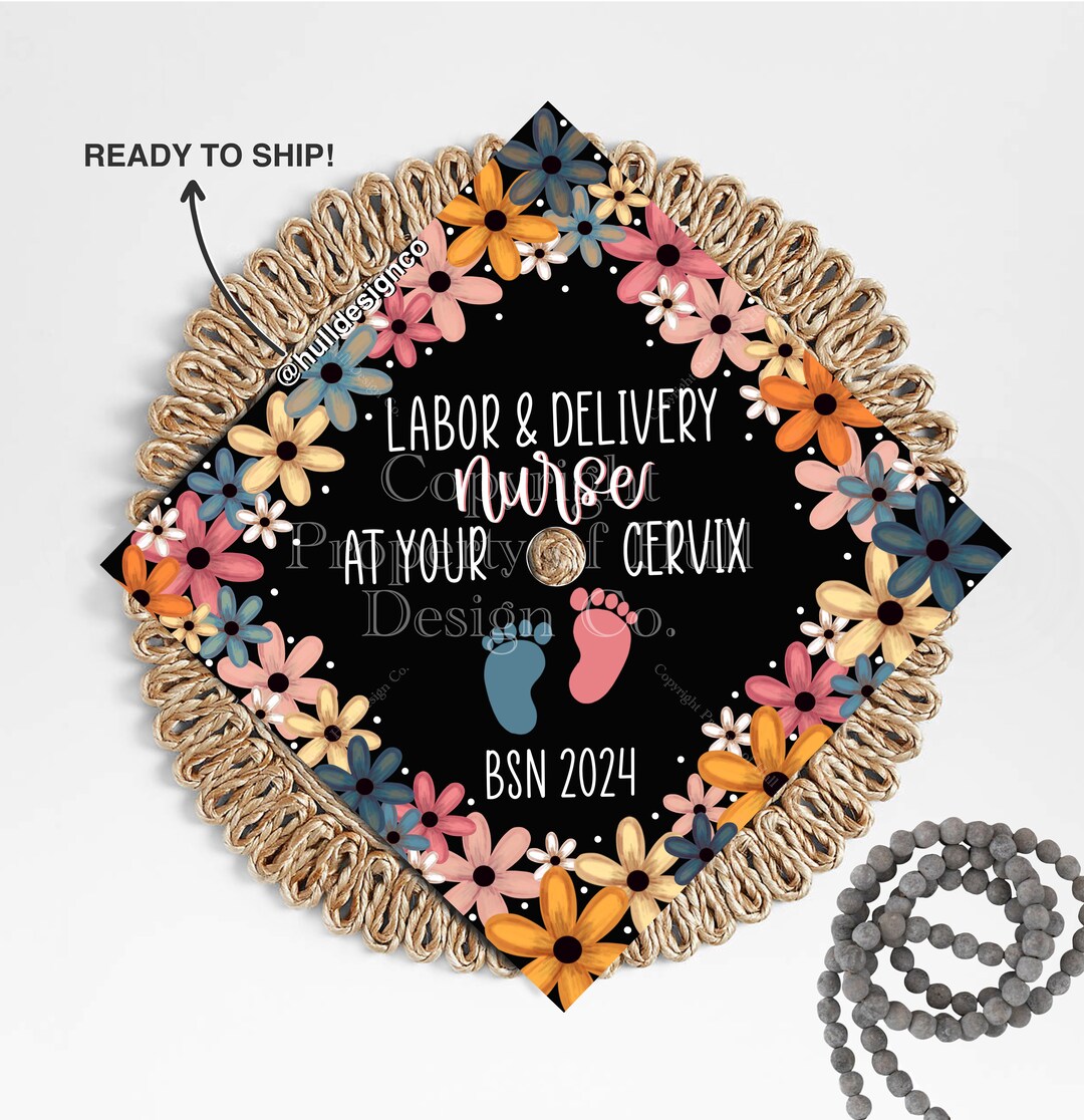 READY TO SHIP Graduation Cap Topper, Grad Cap Cover, Nurse Graduation ...