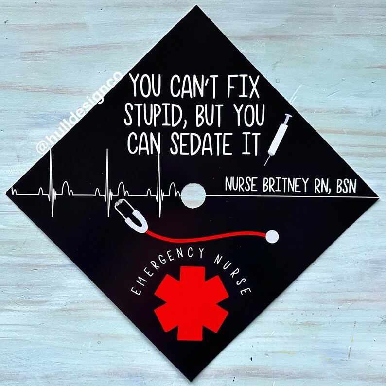 Custom in Case of Emergency Graduation Cap Topper/ - Etsy