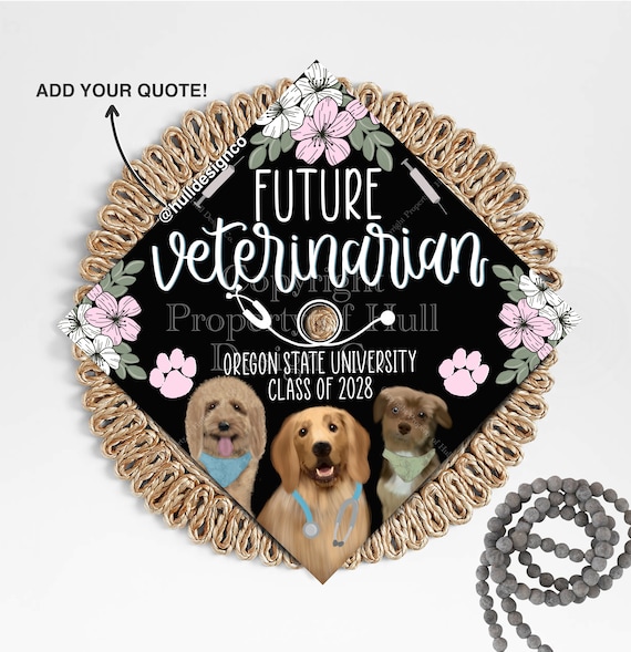 Vet School Graduation Cap Massey University Vet Graduate Waiata Geddes