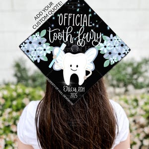 Custom "official Tooth Fairy" Graduation Cap Topper, Dental Hygienist ...