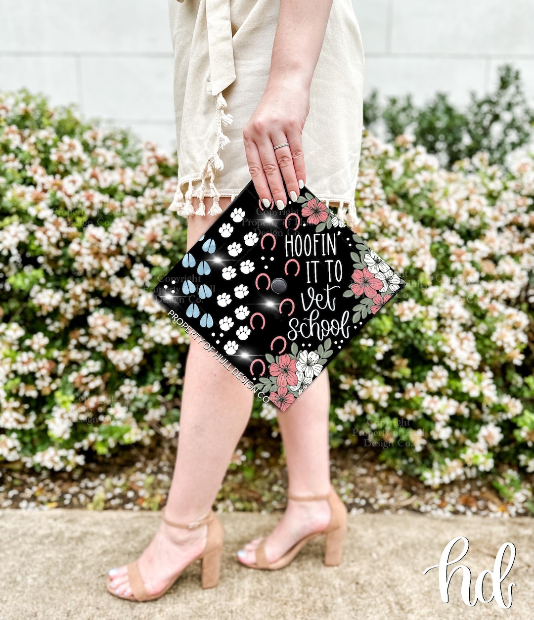 Custom "off to Vet School" Graduation Cap Topper, Vet Tech Graduation ...
