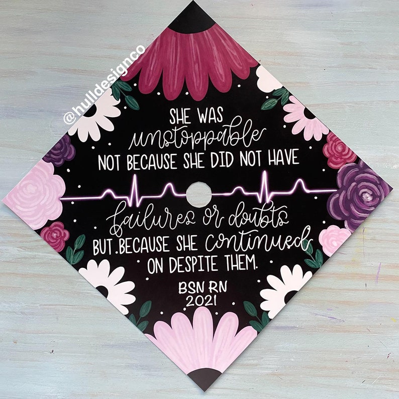 Custom the Sharon Graduation Cap Topper/ Nursing - Etsy