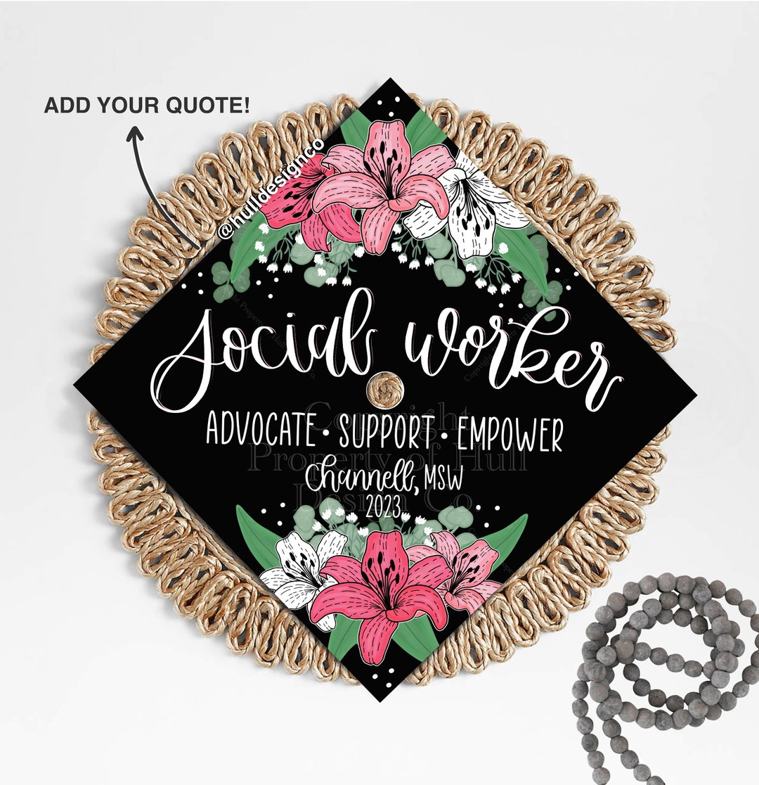 Custom social Worker Graduation Cap Design/ Social - Etsy